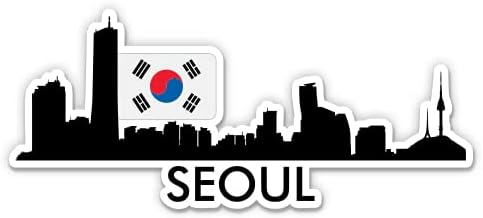 Amazon.com - South Korea Travel Landmarks Map - 3" Vinyl Sticker - for ...