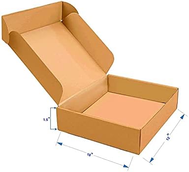 NBI Brown 3 Ply Corrugated Packaging Boxes 12x10x1.5 Inch | Pack of 25 ...