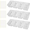 Amazon.com: Outus 36 Pack White Plastic Storage Bins Bulk Cubby Storage ...