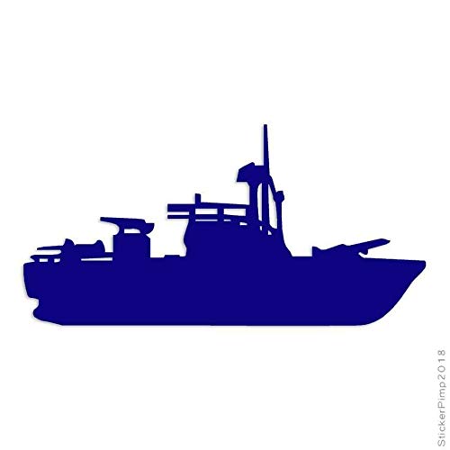 VVWV® Navy Ship Stickers for Bike Car Vinyl Decals Blue L X H 15.00 X 7 ...