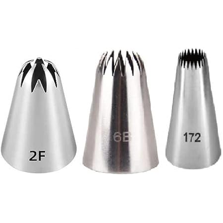 Buy Rvs 2F+6B+172 Icing Nozzle DIY Cream Rose Flower Piping Nozzles ...