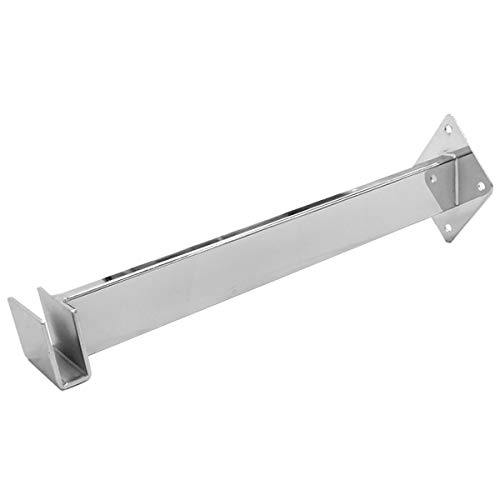 Amazon.com: Wall Mount Rectangle Hangrail Bracket in Chrome Plated ...