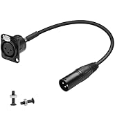 Amazon.com: QIANRENON XLR Male to Female Panel Mount Adapter - 3Pin ...