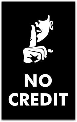 SIGN EVER™ No Credit Symbol 3mm Sign Board Shop Office Signage Business ...