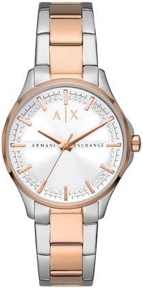 Armani Exchange Watch for Women, Three Hand Movement, 38 mm Rose Gold ...