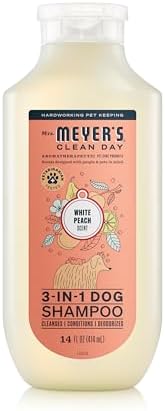 Amazon.com: MRS. MEYER'S Clean Day 3 in 1 Dog Shampoo, White Peach ...