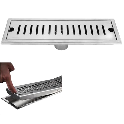 Fyearfly Floor Drain, Large Flow Stainless Steel Rectangle Shower Floor ...
