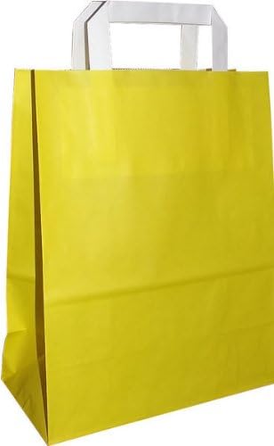 Amazon.com: Coloured paper carrier bags with flat handles 180 + 80 x ...