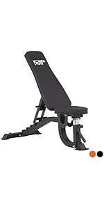 Mirafit M150 Fully Adjustable Flat & Incline Weight Bench - Black ...