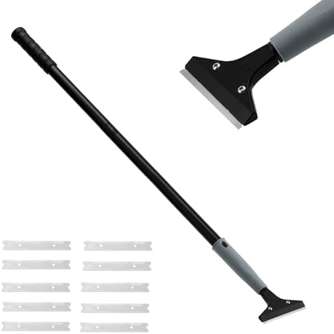 Amazon.com: Heavy Duty 4-inch Razor Blade Floor Scraper, with 10 Blades ...