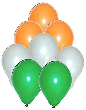 Forty Wings Tringa Balloons Tri Color Orange, White & Green Balloon ...