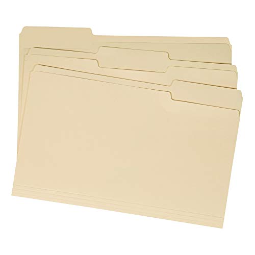 Snapklik.com : Basics File Folders, 1/3 Tabs In Assorted Positions, 8.5 X 14 Inch, Legal Size ...