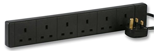 rhinocables 6 Way Extension Lead with Plugs and Cord, 13 Amp 6 Gang ...