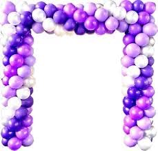 B J Creation Balloon Decoration stand Rectangle Shape-White Color Made ...