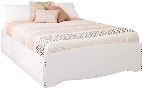 Prepac White Laminate Full Mate's Platform Storage Bed