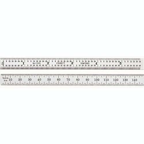 C331-150 150mm - 5-3/4" Full-Flexible Steel Rule - mm & Inch ...
