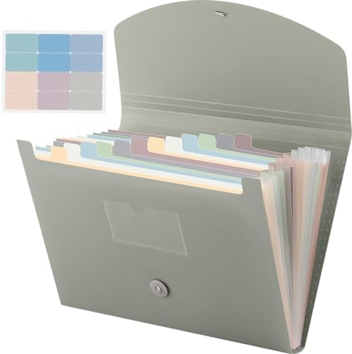 Amazon.com : Cholemy Expanding File Folder 13 Pockets File Organizer ...