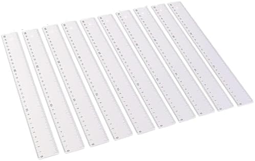 Amazon Brand – Umi White Flexible Plastic Ruler,12 Inch Standard/Metric ...