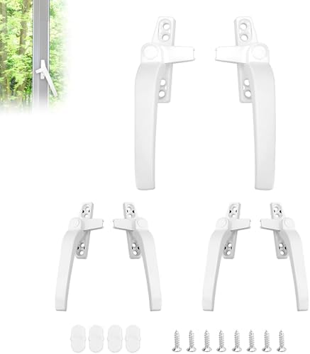 YKUKIZEE 6 Pcs Cockspur Window Handles for UPVC Windows Right Left Hand ...