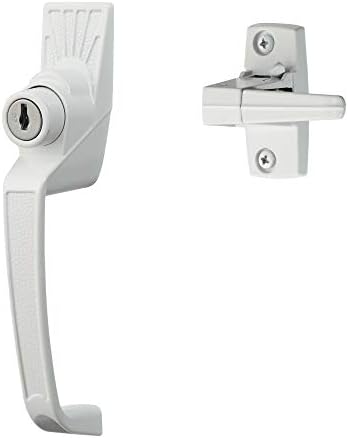 Larson Certified Storm Door White Push-Button Heavy-Duty Latch with Key ...