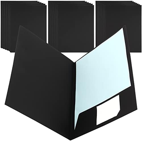 ZOENHOU 20 Pack Black A4 Kraft Paper File Folders, Presentation Folder ...
