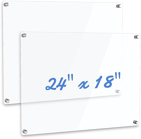 Amazon.com : Ctosree 2 Pcs Clear Acrylic Dry Erase Board for Wall ...