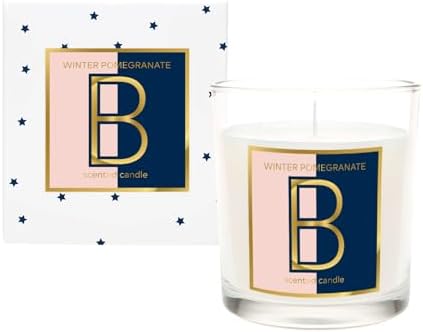 KeiCo Personalised Alphabet Letter Candle - Midnight Pomegranate ...