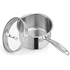 Amazon.com: Ciwete 2 Qt Stainless Steel Saucepan with Glass Strainer ...