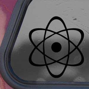 Amazon.com: ATOMIC ATOM SYMBOL Black Decal Sticker Wall Laptop Die-cut ...