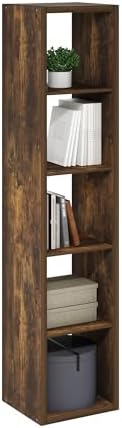 Amazon.com: Furinno Cubicle Book Shelf, Vertical 5-Cube Bookshelf ...