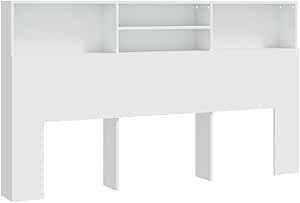 vidaXL Headboard Cabinet Indoor Bedroom Bed Backboard Bookcase Home ...