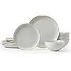 Amazon.com | Famiware Moonlight Plates and Bowls Sets, 12 Piece ...