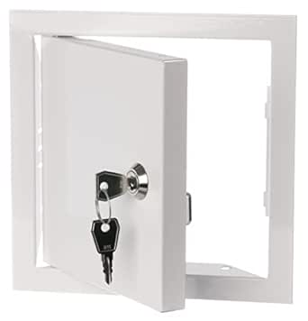 150x150mm / 6x6 inch White Metal Access Panel with Key and Lock ...