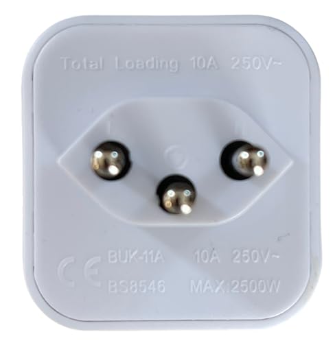 UK to Swiss Switzerland Rwanda Liechtenstein Travel Adaptor Adapter 3 ...