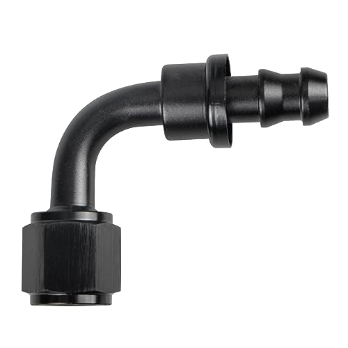 Snapklik.com : 6AN 90 Degree Push Lock Hose Fitting Fuel Line Hose ...