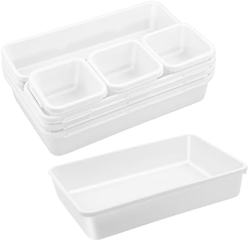 JTOOYS 8pcs Drawer Organiser Tidy Desk Drawer Dividers 3 Sizes of ...