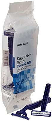 Amazon.com: McKesson Disposable Razors, Stainless Steel Twin Blade ...