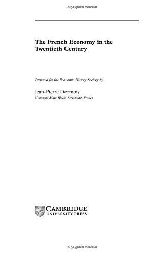 Amazon.com: The French Economy in the Twentieth Century (New Studies in ...