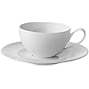 Amazon.com | nambe Skye Collection Teacup and Saucer Set | Set of 4 ...