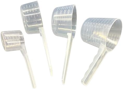 Amazon.com: 4pcs Clear Plastic Measuring Spoons Measure Scoops 1g 3g 5g ...