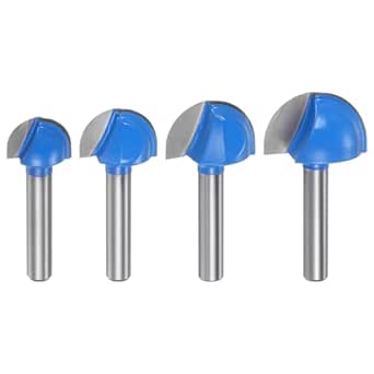 HARFINGTON Router Bit Core Box Set 1/4 Shank 5/8" 3/4" 57/64" 1 ...