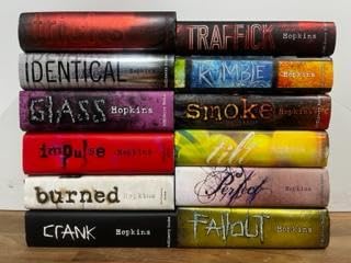 Crank Series Complete 12 Book Set Ellen Hopkins (Crank, Burned, Impulse ...