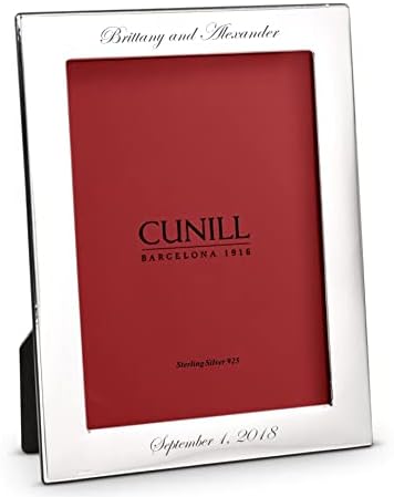 Amazon.com - Cunill 925 Sterling Silver Tiffany Plain 4x6 Personalized ...