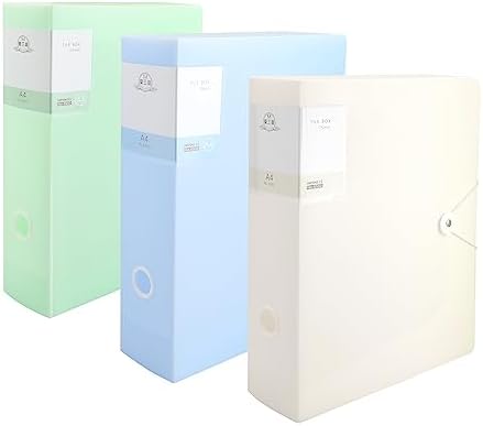 ZOFUN A4 Box Files Pack of 8, 75mm Soft Box Files A4 with Rings, 4 ...