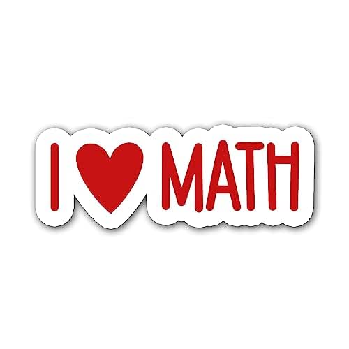Amazon.com: I Love Math Stickers, Vinyl Heart Math Decal For Water ...