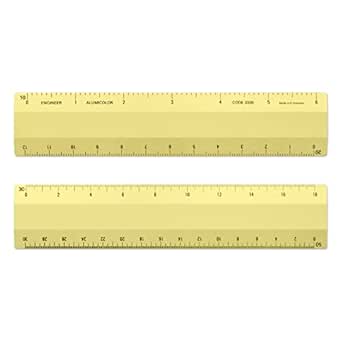 Amazon.com: Alumicolor Engineer Ruler Scale w/ 4 Bevel Design for ...