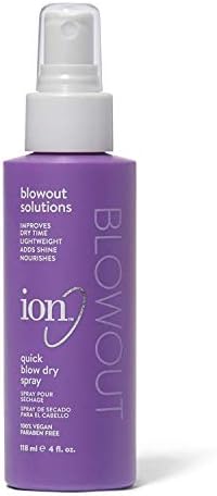 Amazon.com : ion Blowout Quick Blow Dry Spray, Primes Hair, Reduces ...