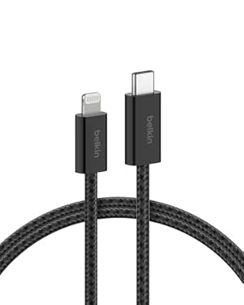 Amazon.com: Belkin USB C Cable w/Lightning Connector, 6.6ft - Soft ...