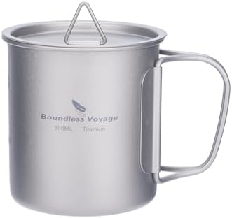 Amazon.com: Portable 450ml Titanium Mug with Lid - Ideal for Outdoor ...