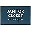 Amazon.com: ADA CENTRAL SIGNS - 6" X4" Janitor Closet Sign - Tactile ...